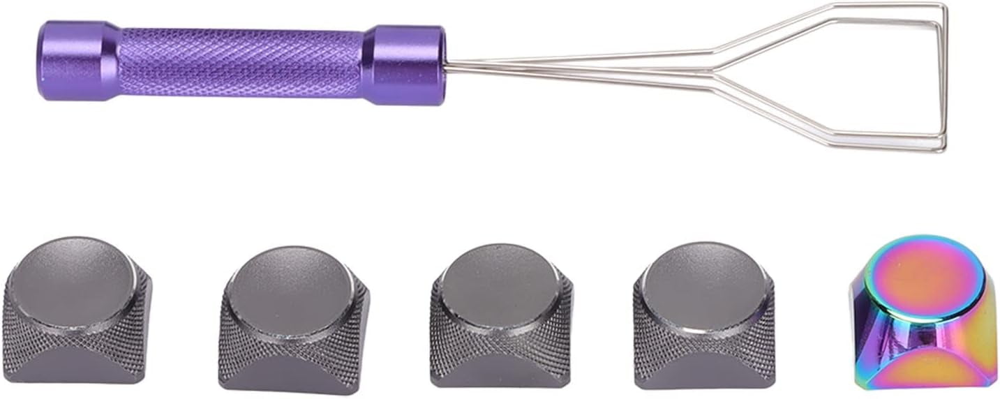 ZHAAGRJ 5Pcs Metal Keycaps, XDA Keycaps with Key Puller Special Touch ...