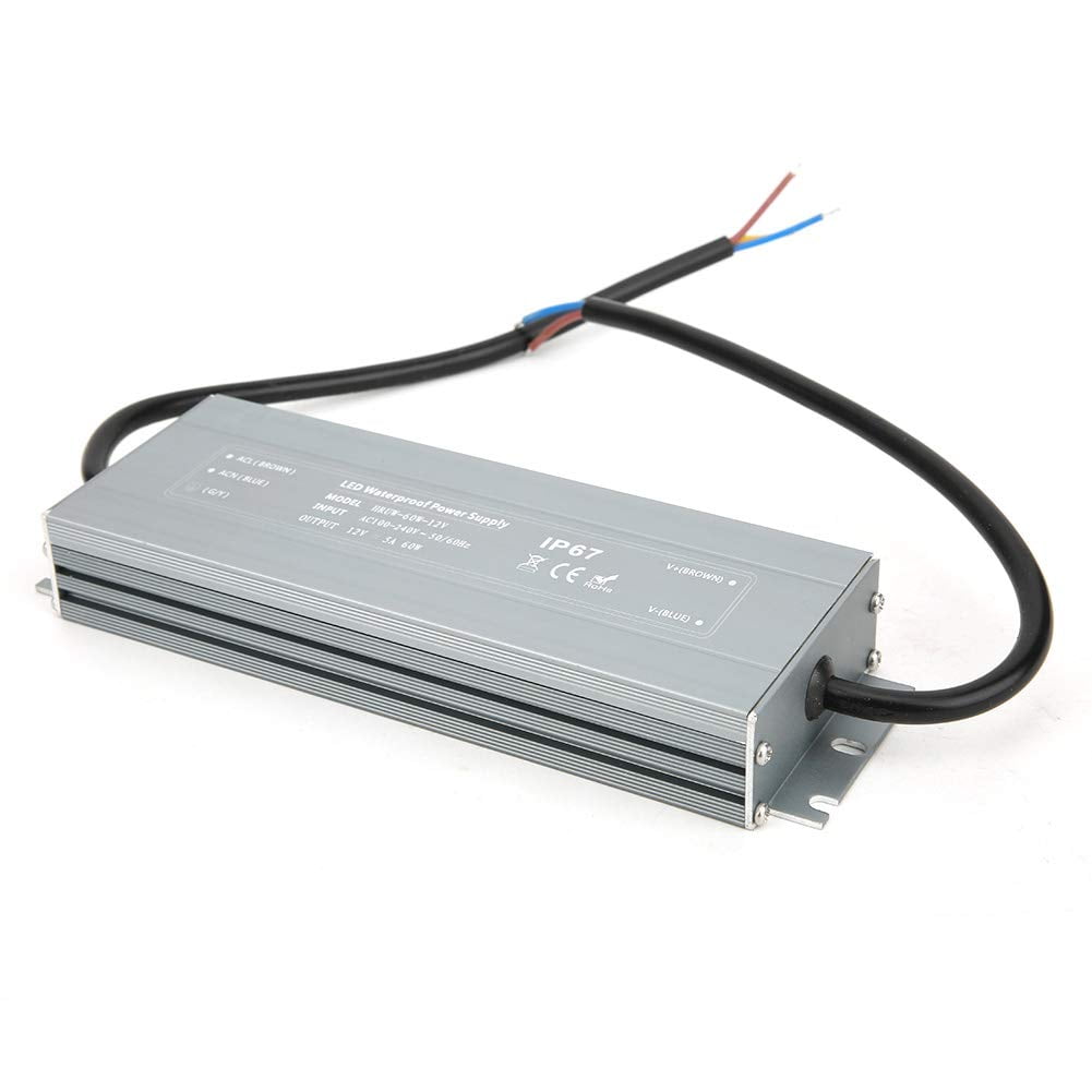 ZHAAGRJ 60W IP67 Switch Power Supply LED Driver Transformer Adapter 100 ...