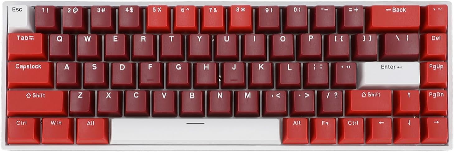 ZHAAGRJ 68 Key Wired Mechanical Keyboard, RGB Backlit Mechanical Gaming ...