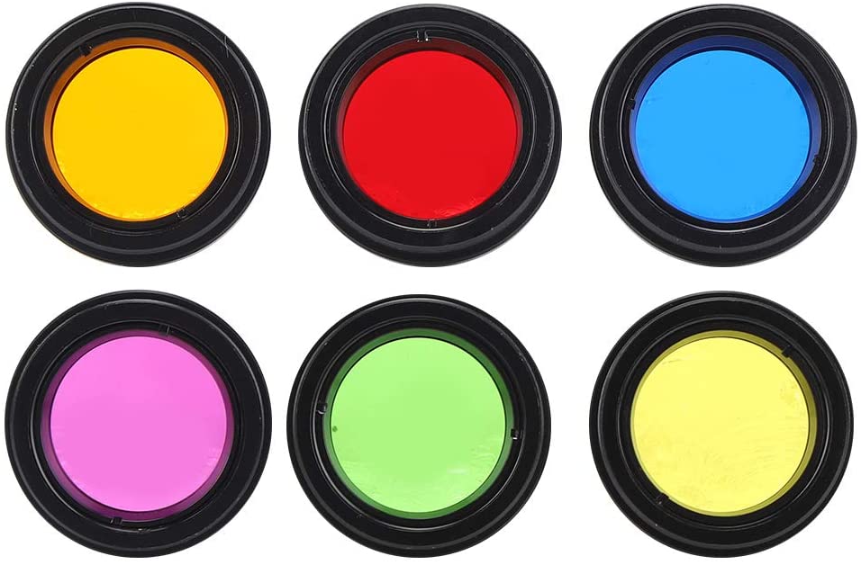 ZHAAGRJ 6pcs Telescope Filters, Telescope Eyepieces Colorful Filter Set ...