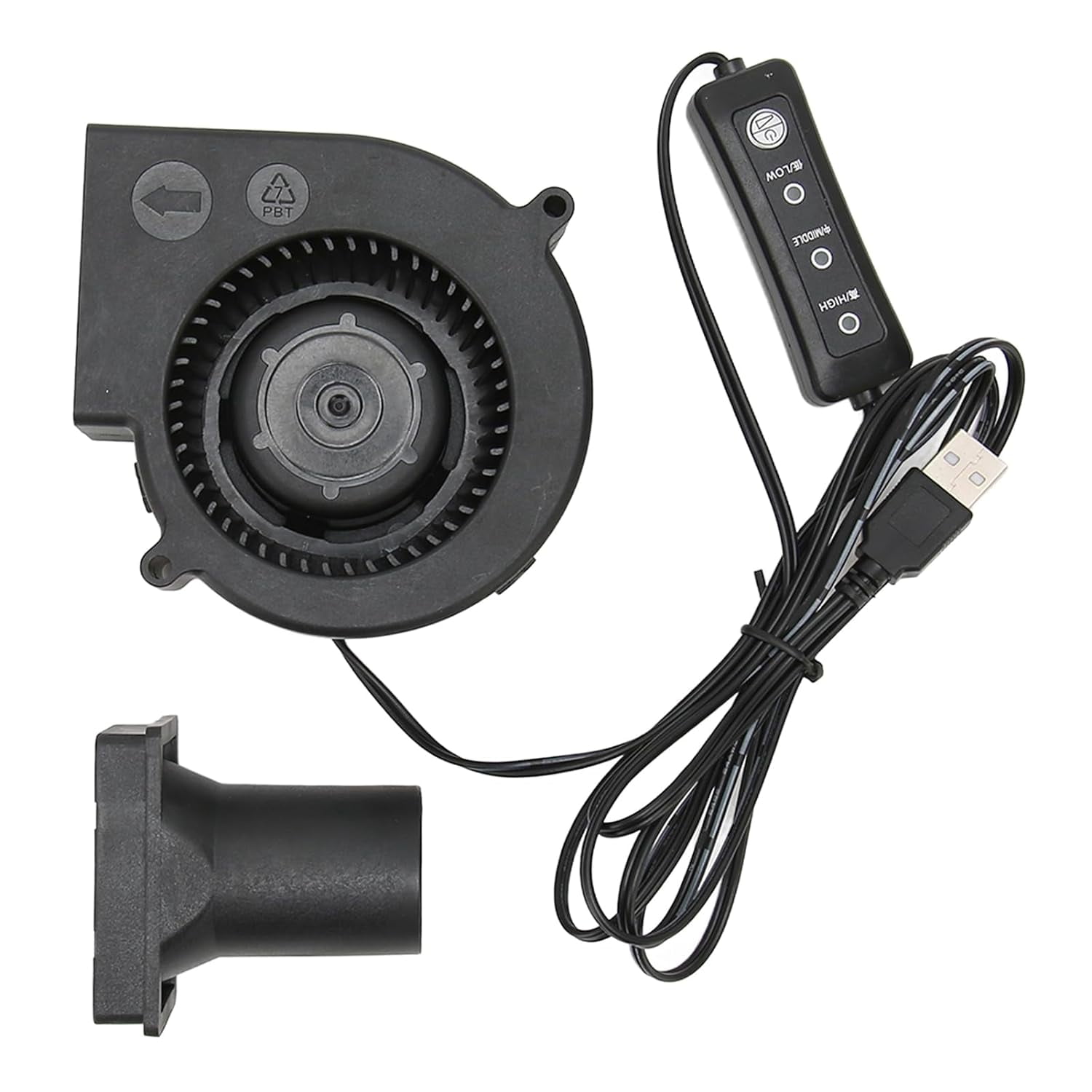 ZHAAGRJ 9733 97mm X 33mm USB Blower Fan, 5V DC Brushless Cooling ...