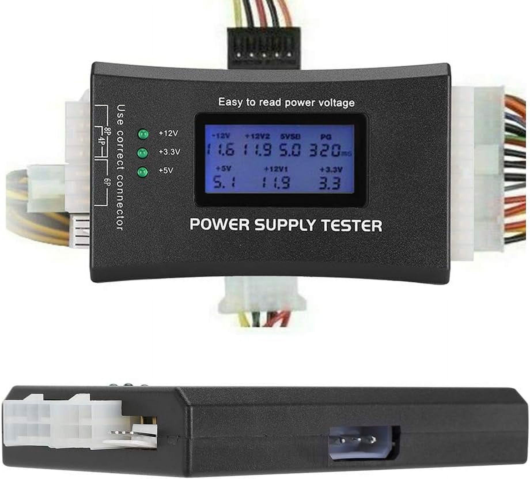 ZHAAGRJ ATX Power Supply Tester, 20/24 4/6/8 Pin Computer Host ...