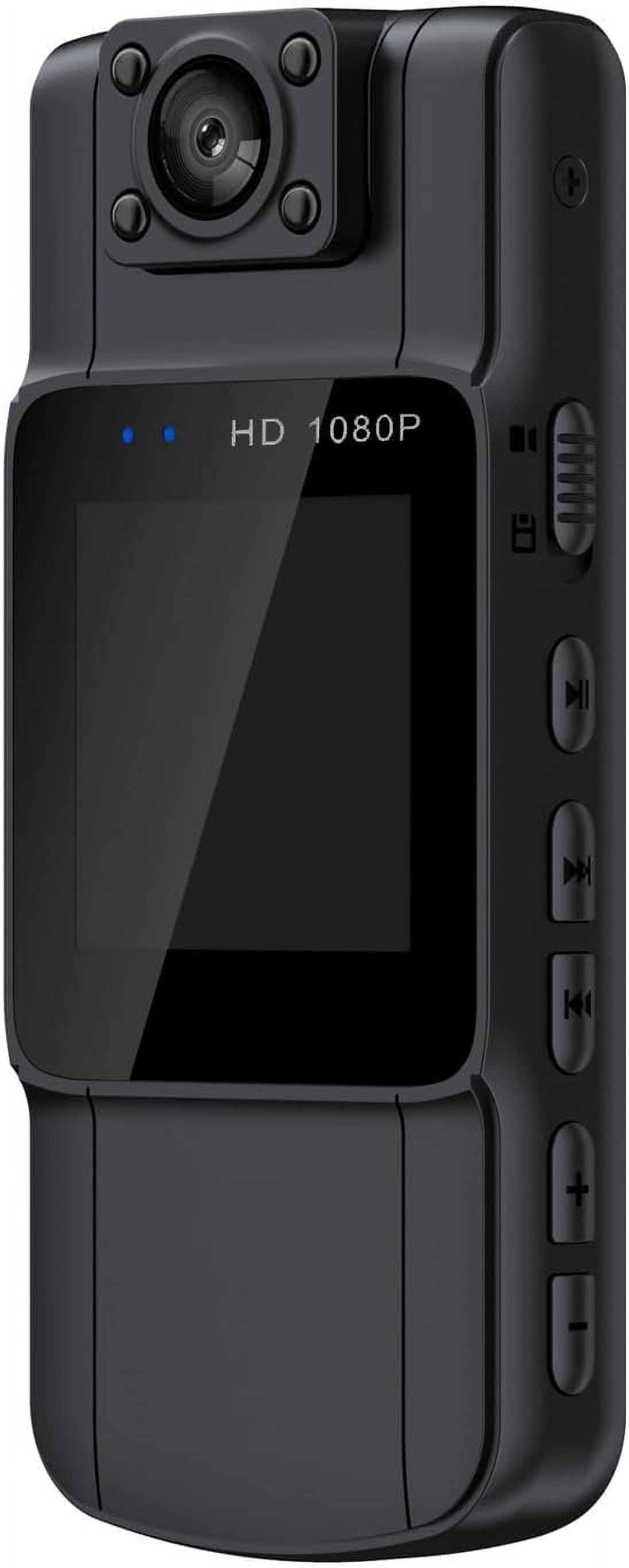 ZHAAGRJ Body Camera, 1080P Police Body Cam with 180 Degree Rotatable ...