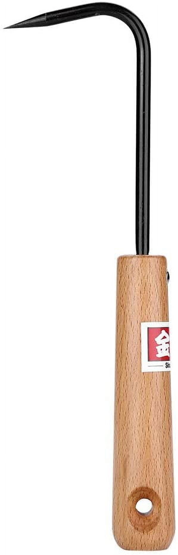 ZHAAGRJ Bonsai Tool Root Hook - Sturdy Manganese Steel Bonsai Root Hook with Comfortable Wooden ...