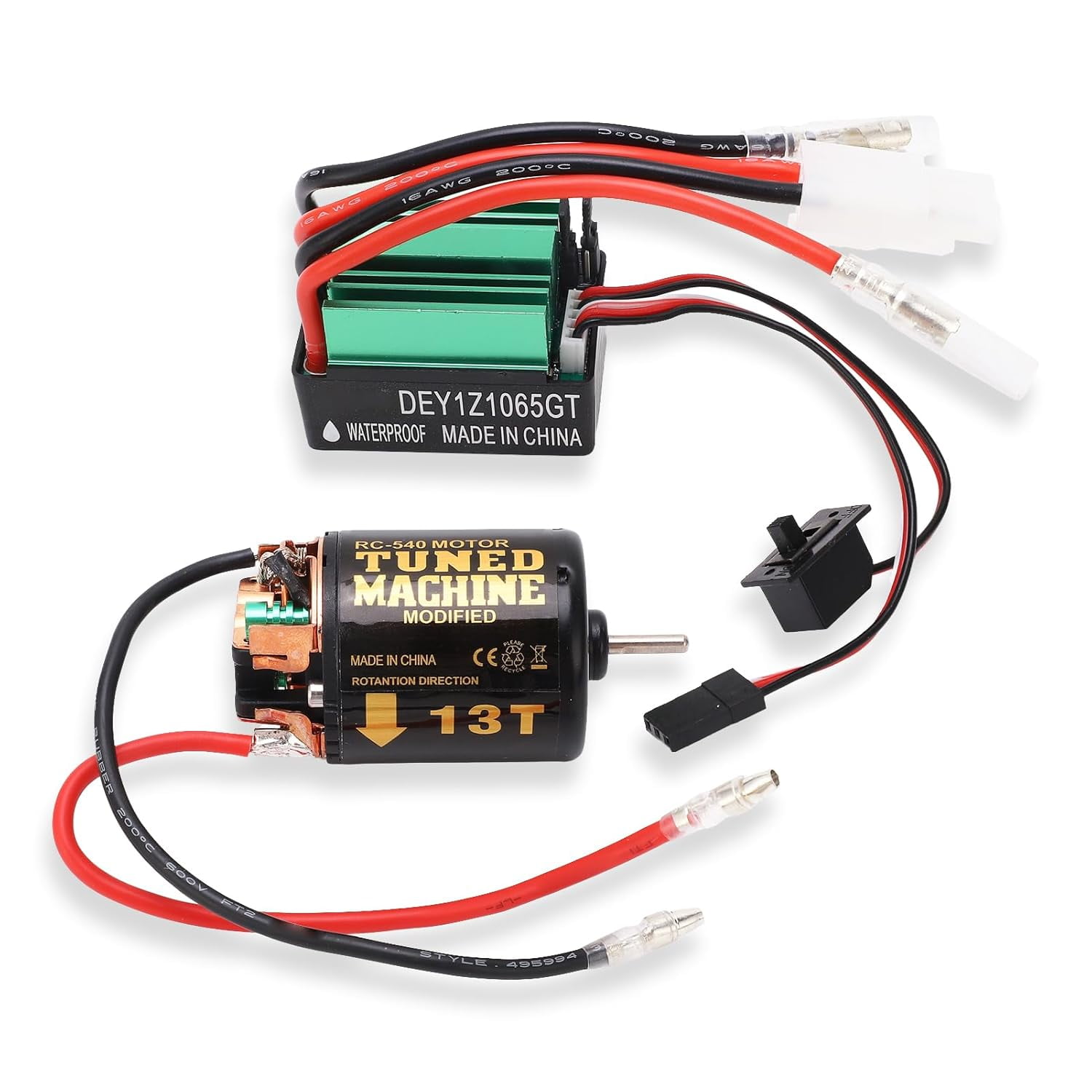 ZHAAGRJ Brushed Motor ESC Combo, 540 Brushed Motor with 65A Brushed ESC ...