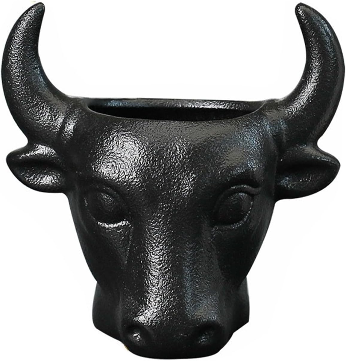 ZHAAGRJ Bull Head Planter, Ceramic Bull Head Shape Plant Planter, Cute ...