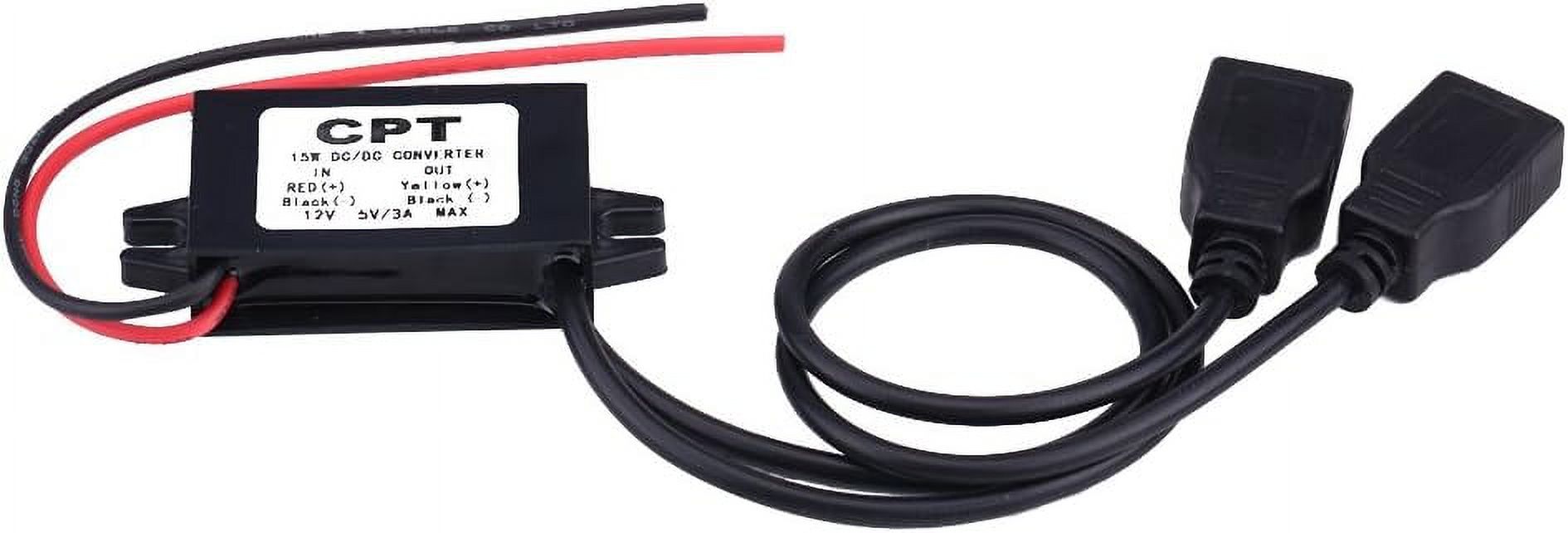 ZHAAGRJ Car USB Converter Module, 3A DC 12V to DC 5V Dual USB for ...