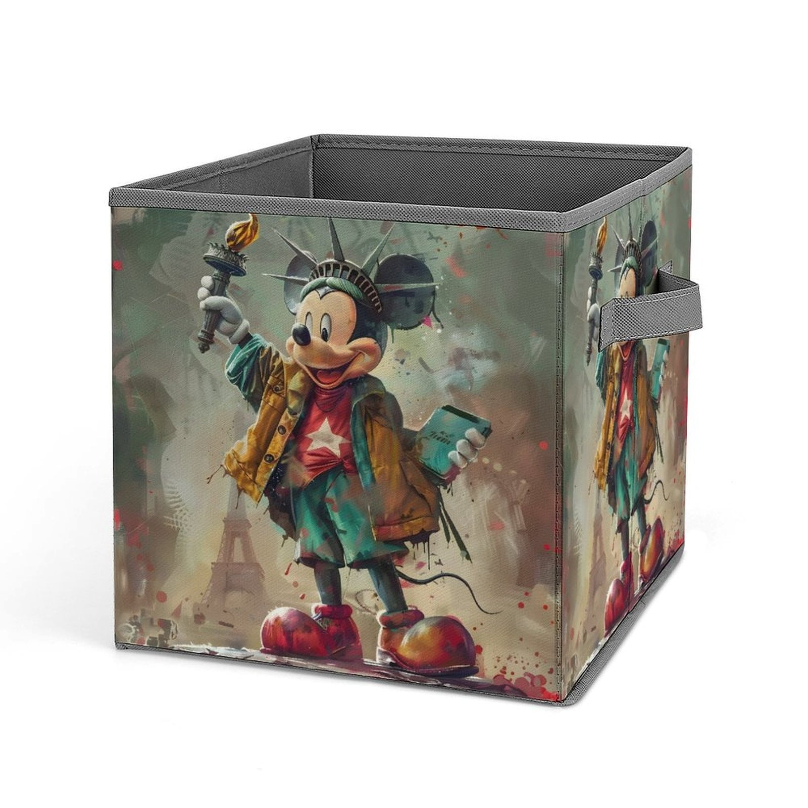 ZHAAGRJ Cartoon Mickey Mouse Foldable Cube Storage Bin, Foldable Fabric ...