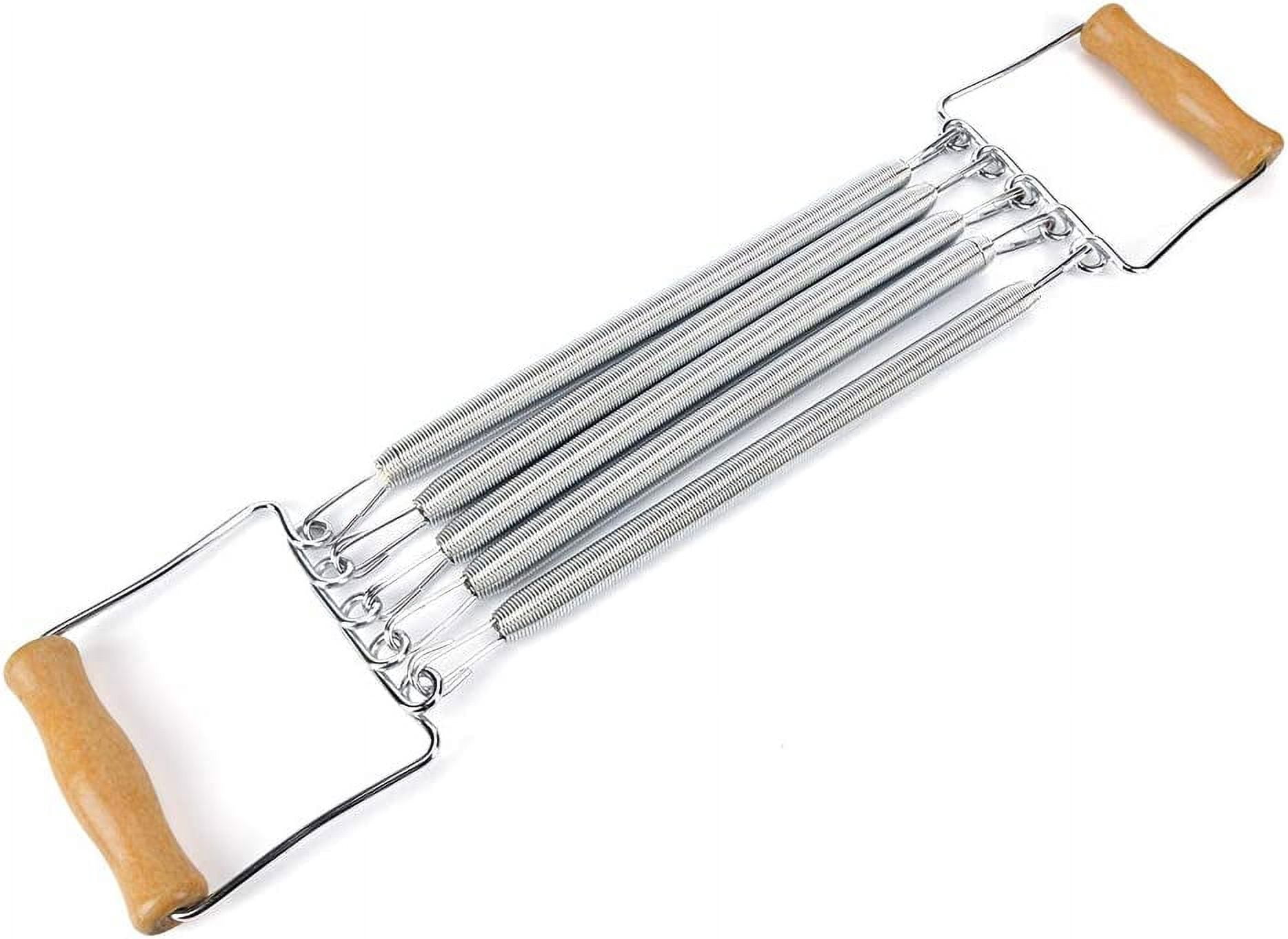 ZHAAGRJ Chest Expander,Wooden Handle 5 Removable Spring Chest Expander ...