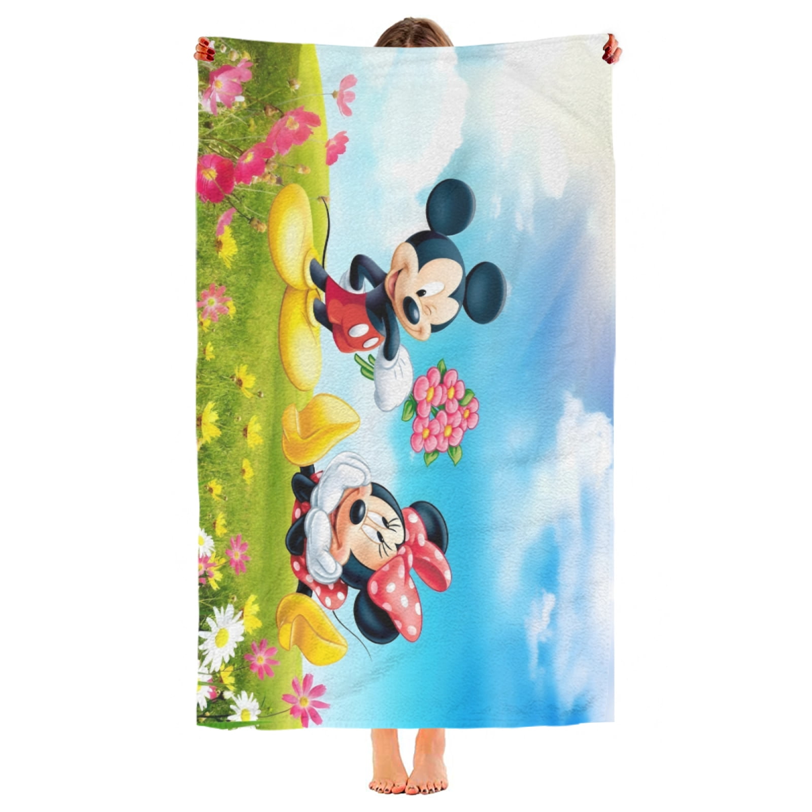 ZHAAGRJ Cute Cartoon Mickey Mouse Beach Towel, Kids Super Soft Bath ...