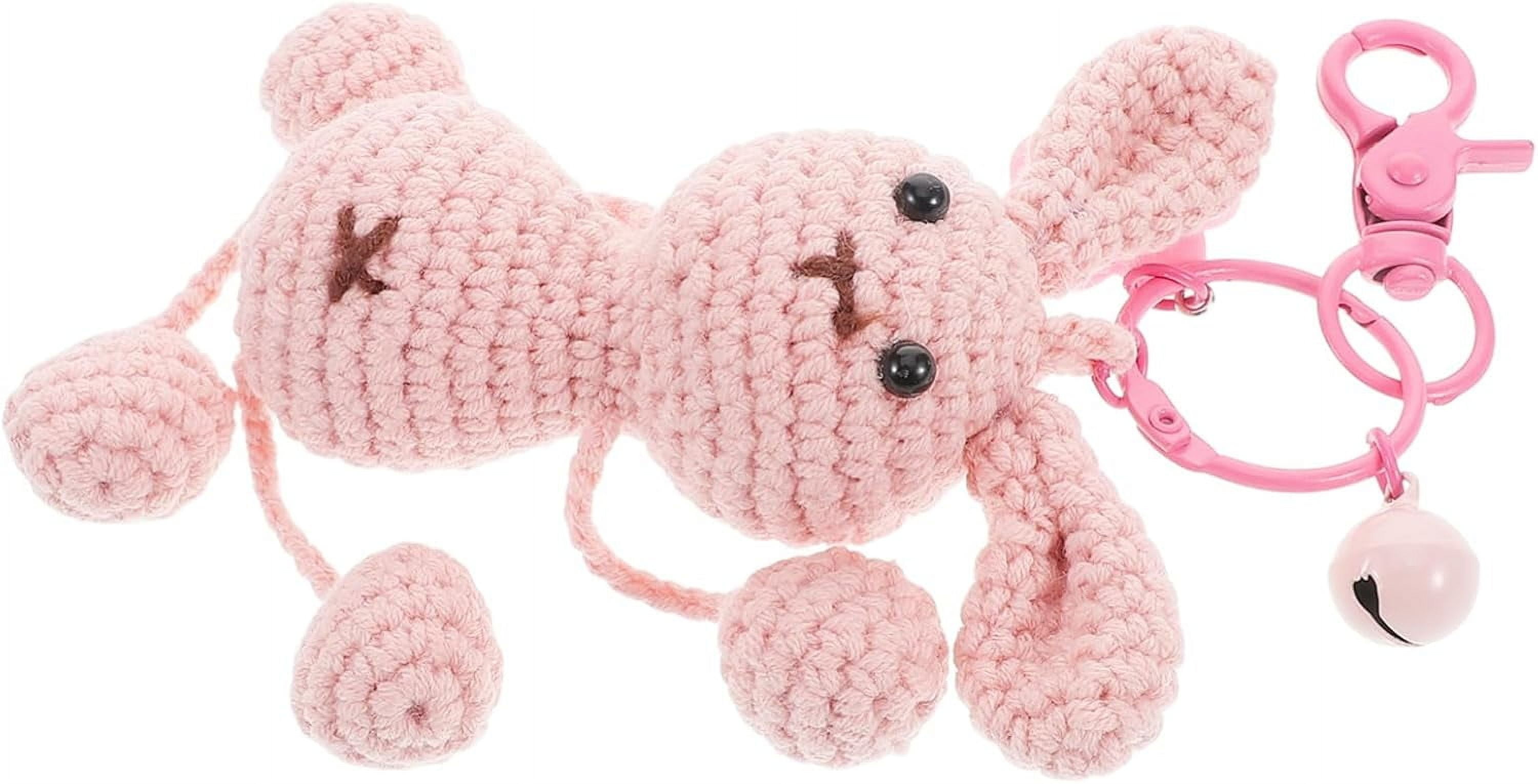 ZHAAGRJ Cute Crochet Pig Keychain Adorable Plush Animal Keychain for ...
