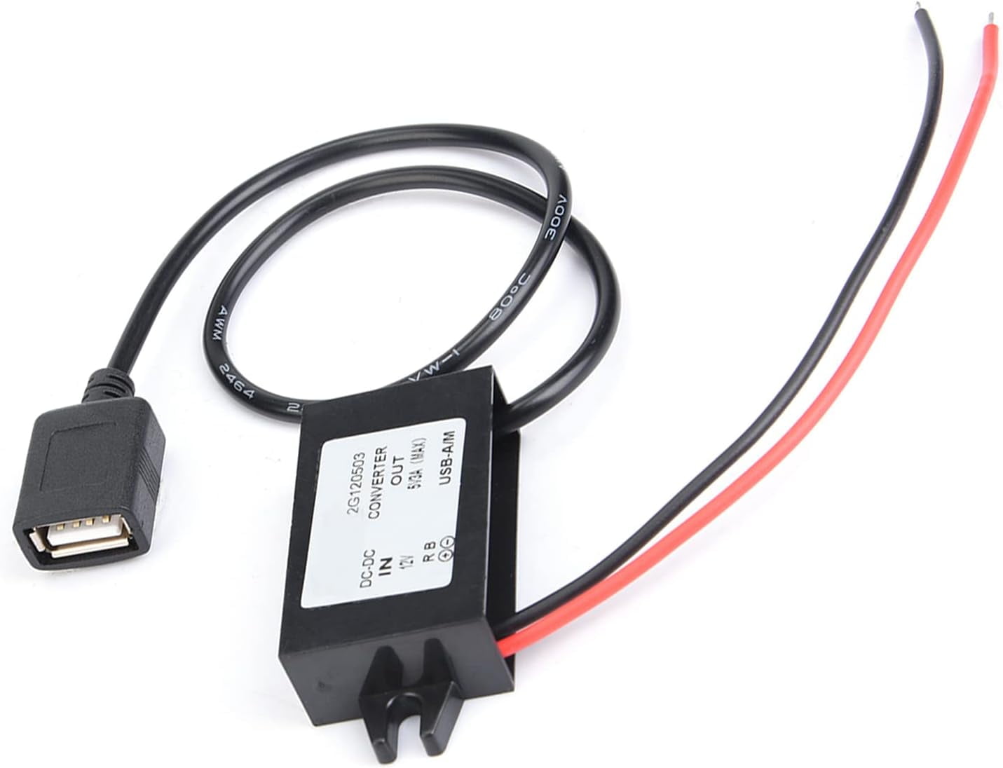 ZHAAGRJ DCDC 12V to 5V 3A USB Converter, Step Down Power Supply Module ...