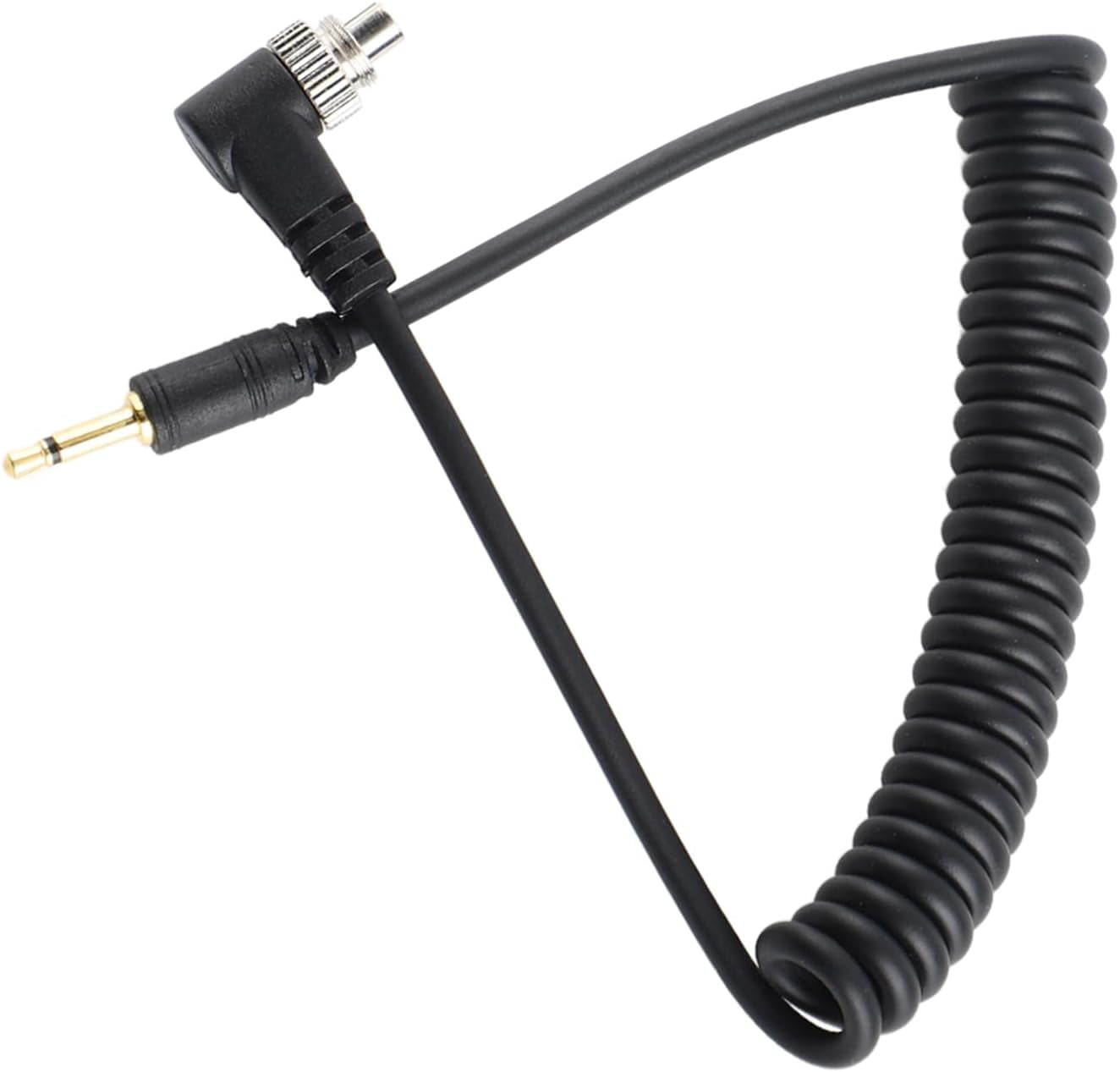 ZHAAGRJ Flash PC Sync Cable, 2.5mm to Male, Screw Lock, Extended Coiled ...