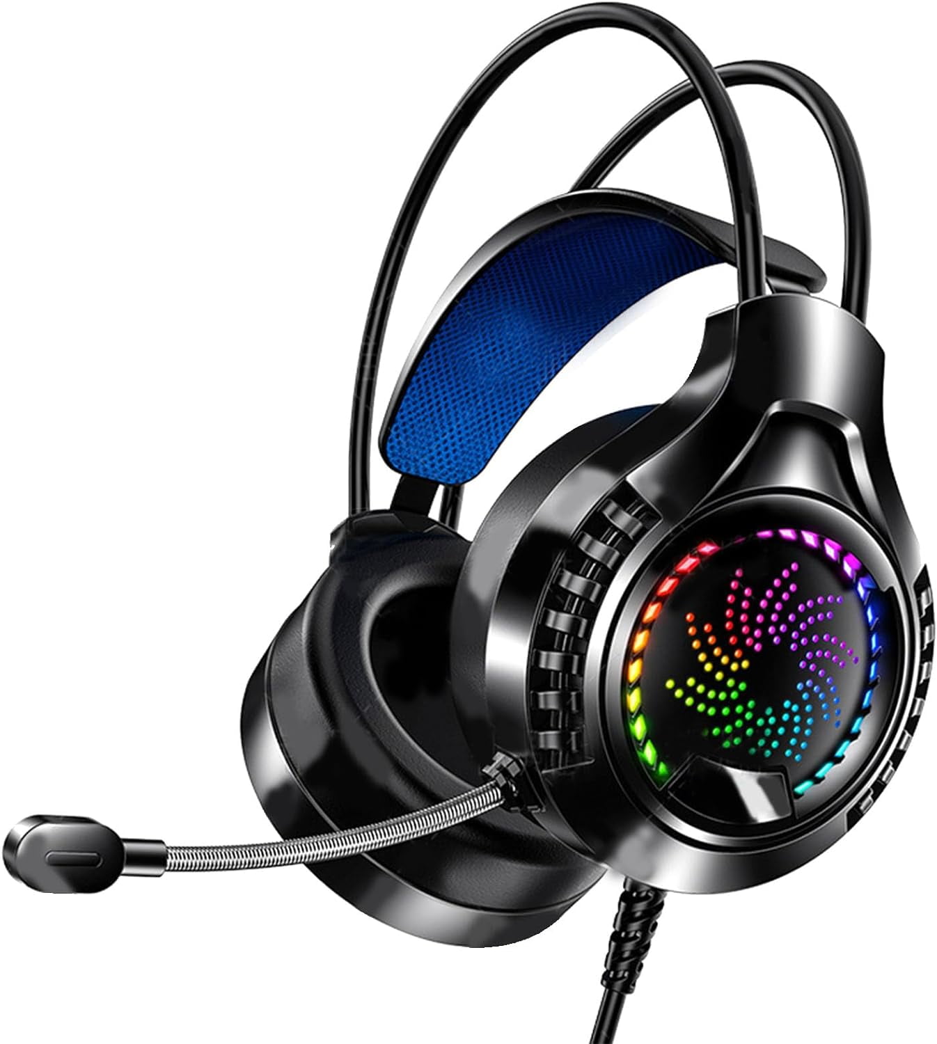 ZHAAGRJ Gaming Headset for Pc, 7.1 Sound Channel Adjustable Headband ...