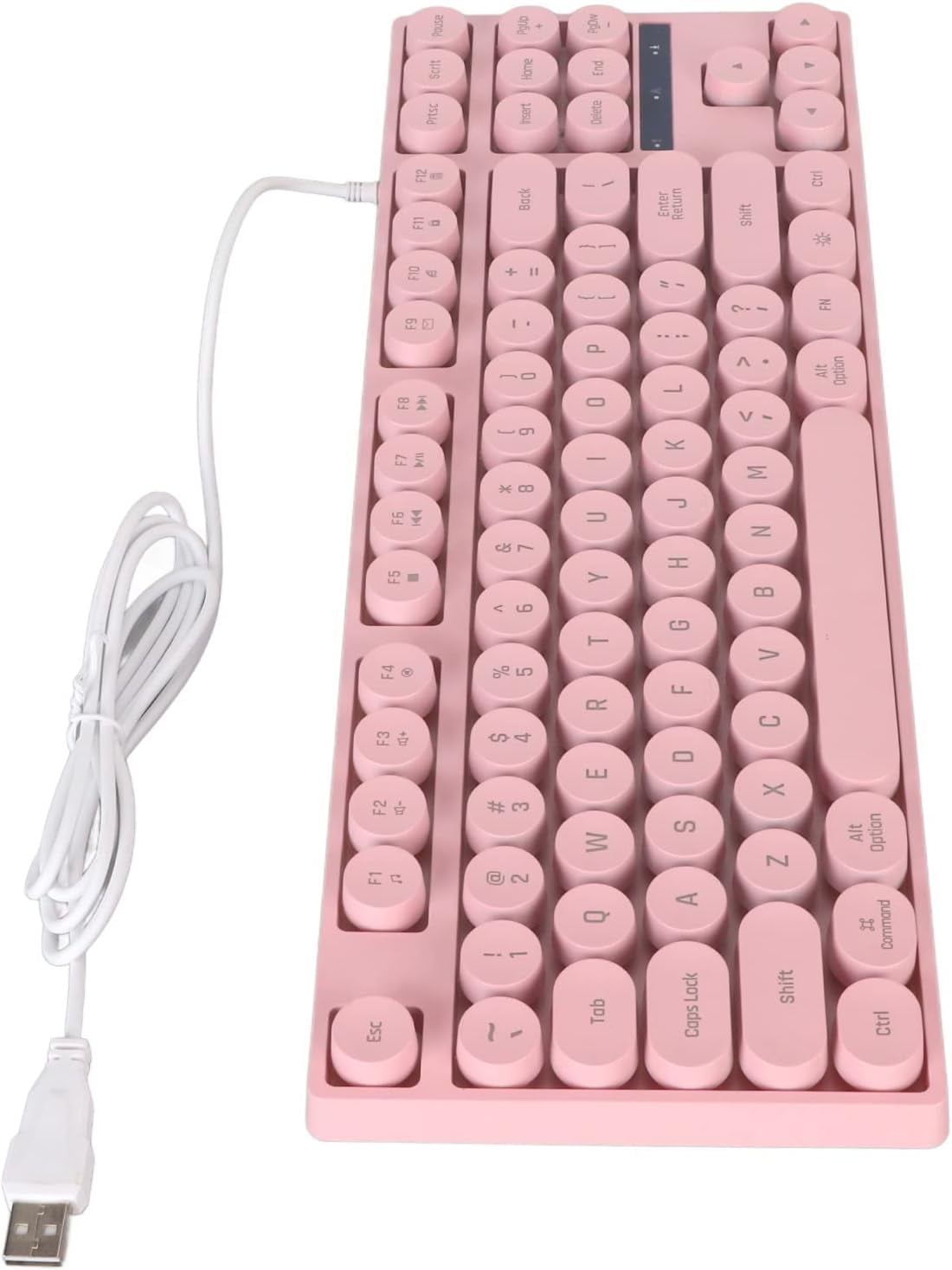 ZHAAGRJ Gaming Keyboard Wired Keyboard USB Round 87 Keys Colorful ...