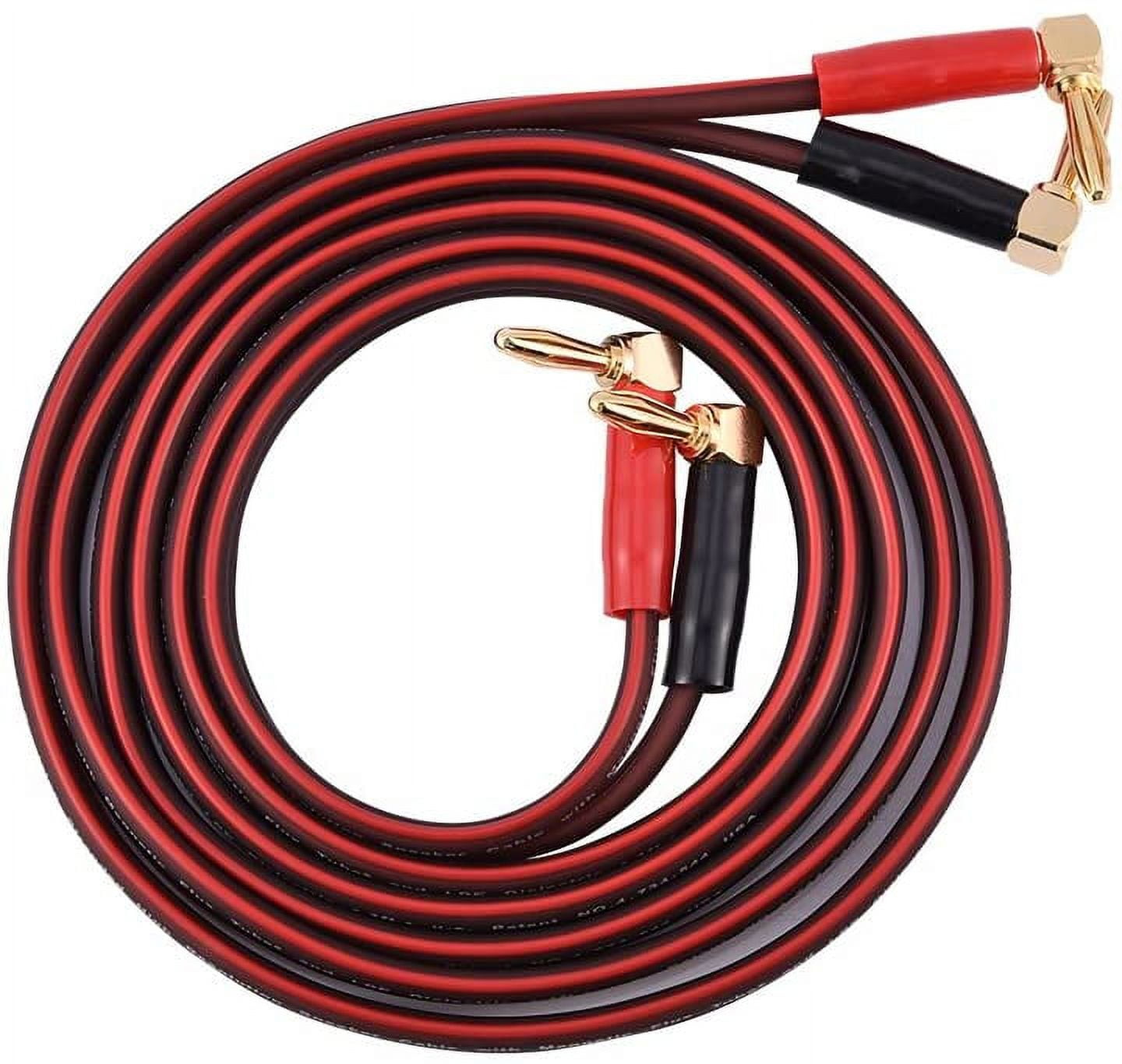 ZHAAGRJ HI-FI Pure Copper Speaker Cable Right Angle L Type Gold-Plated ...