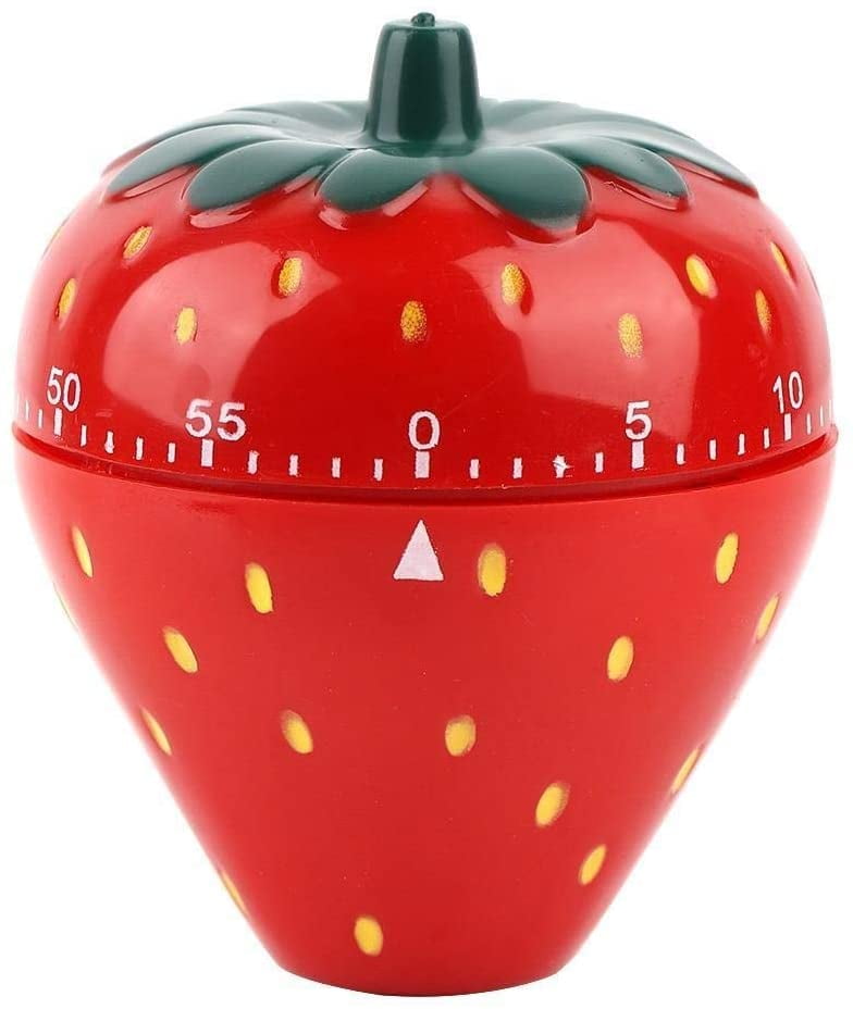 ZHAAGRJ Kitchen Timer Strawberry Shaped Wind Up 60 Minutes Manual ...