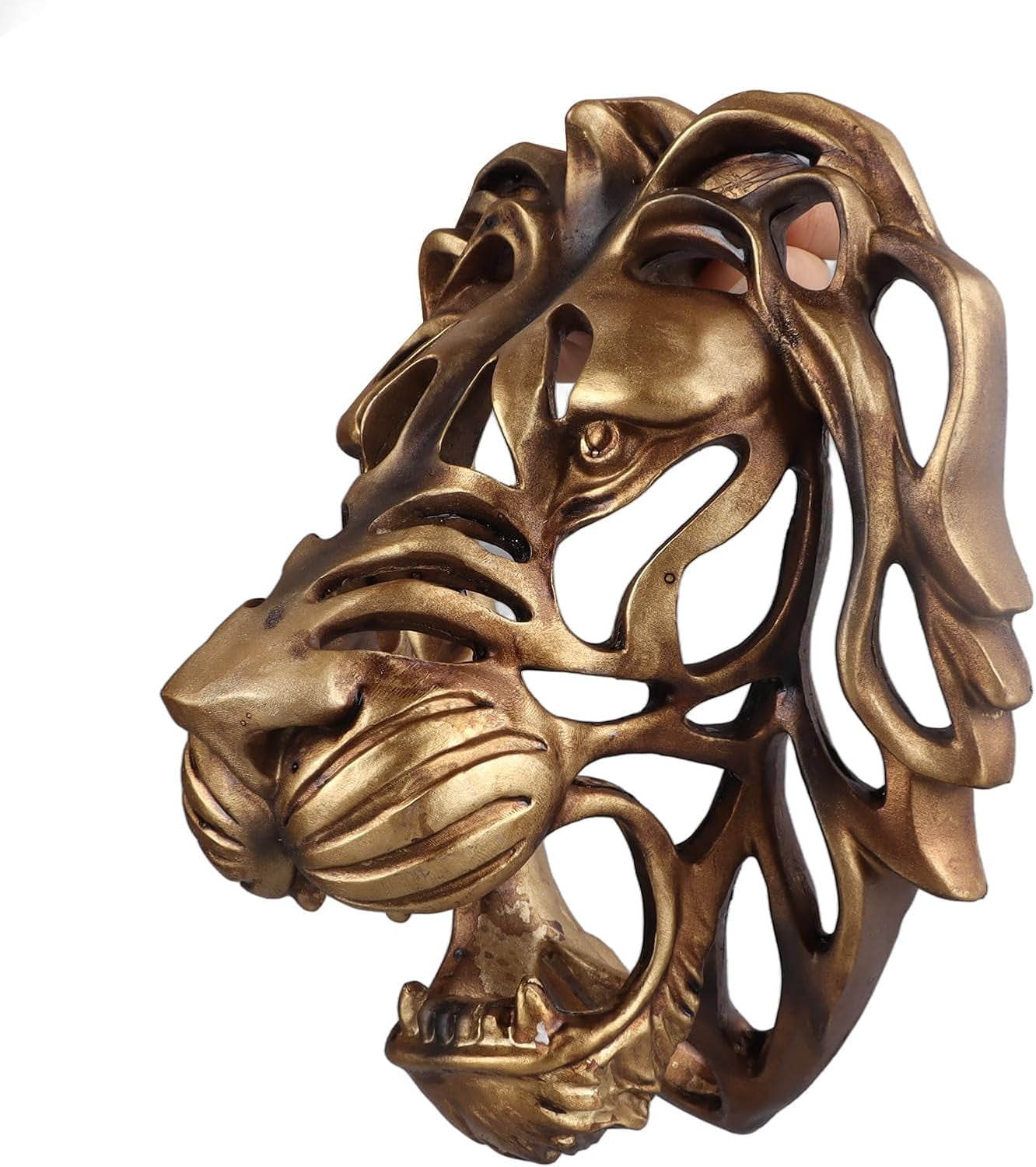 ZHAAGRJ Lion Art Wall Decor 3D Gold Lion Vivid Lion Wall Mounted Art ...
