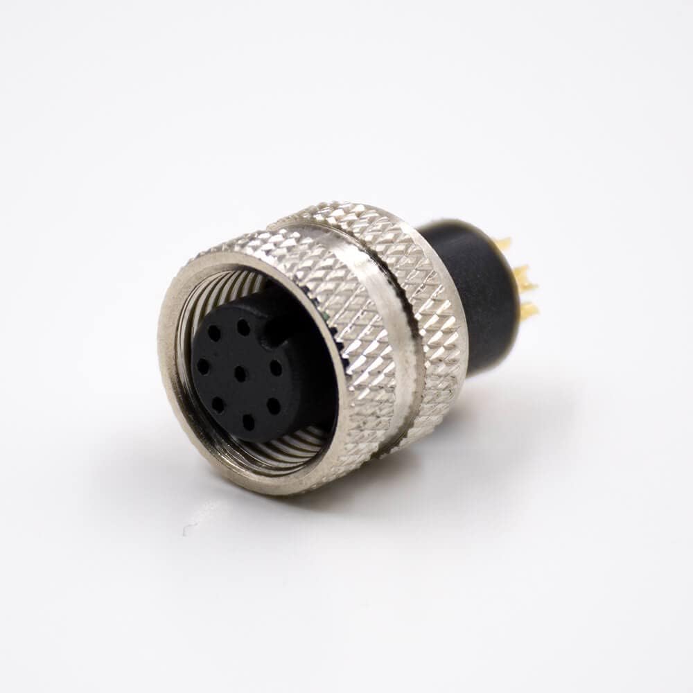 ZHAAGRJ M12 8 Pin Female Connector Injection molding Connector A Coded ...