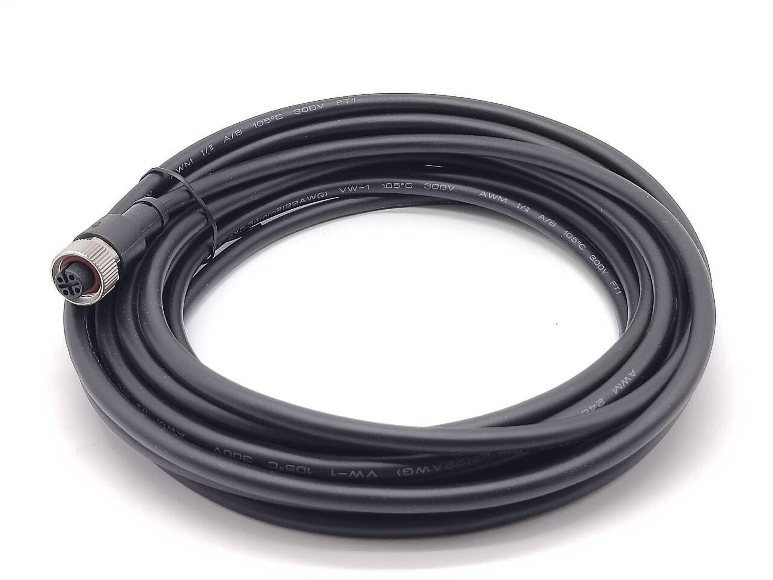 ZHAAGRJ M12 Cable A-Code Single Female Head Straight Connector Aviation ...