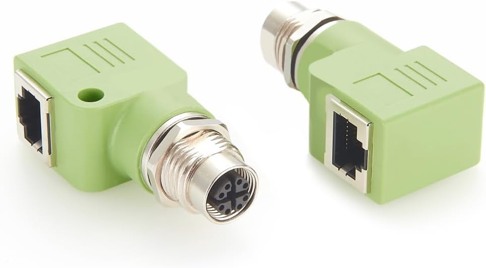 ZHAAGRJ M12 to RJ45 Bulkhead Adapter Waterproof M12 X Code 8 Pin Female ...