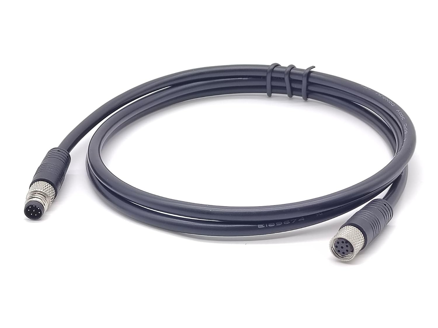 ZHAAGRJ M8 8 Pin Cable Connector Female to Male Plug Straight Molding ...