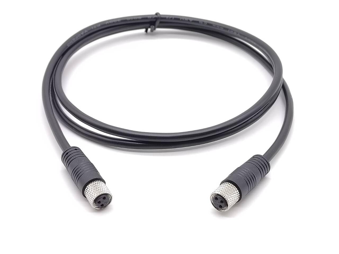 ZHAAGRJ M8 Cable Female to Female Straight Double Ended Cable Cordsets (A Code 3 Pin 1M/3.3ft ...