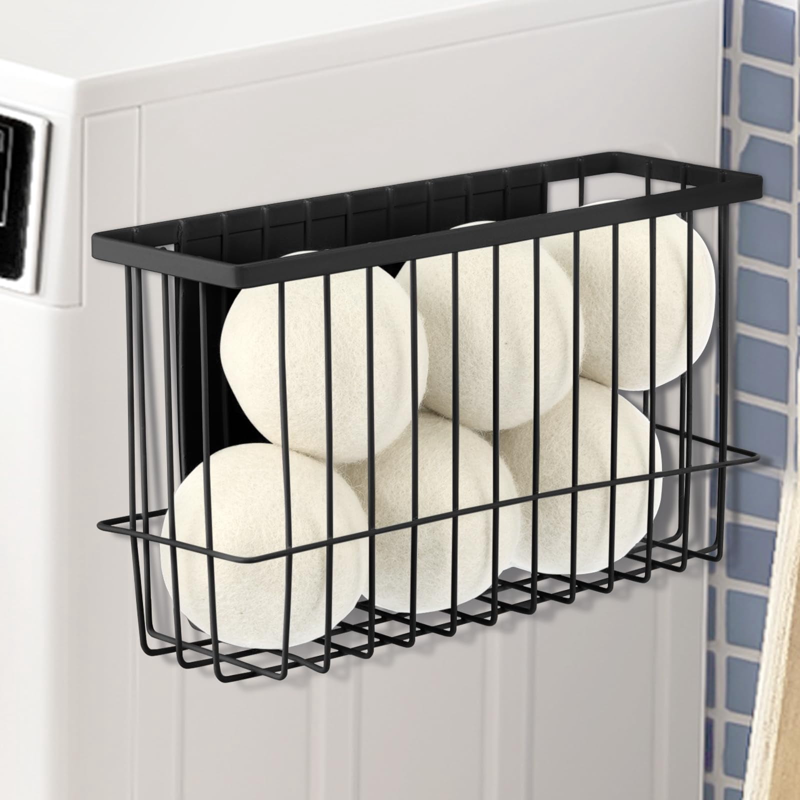 ZHAAGRJ Magnetic Dryer Ball Holder – Laundry Room Organizer for Wool ...