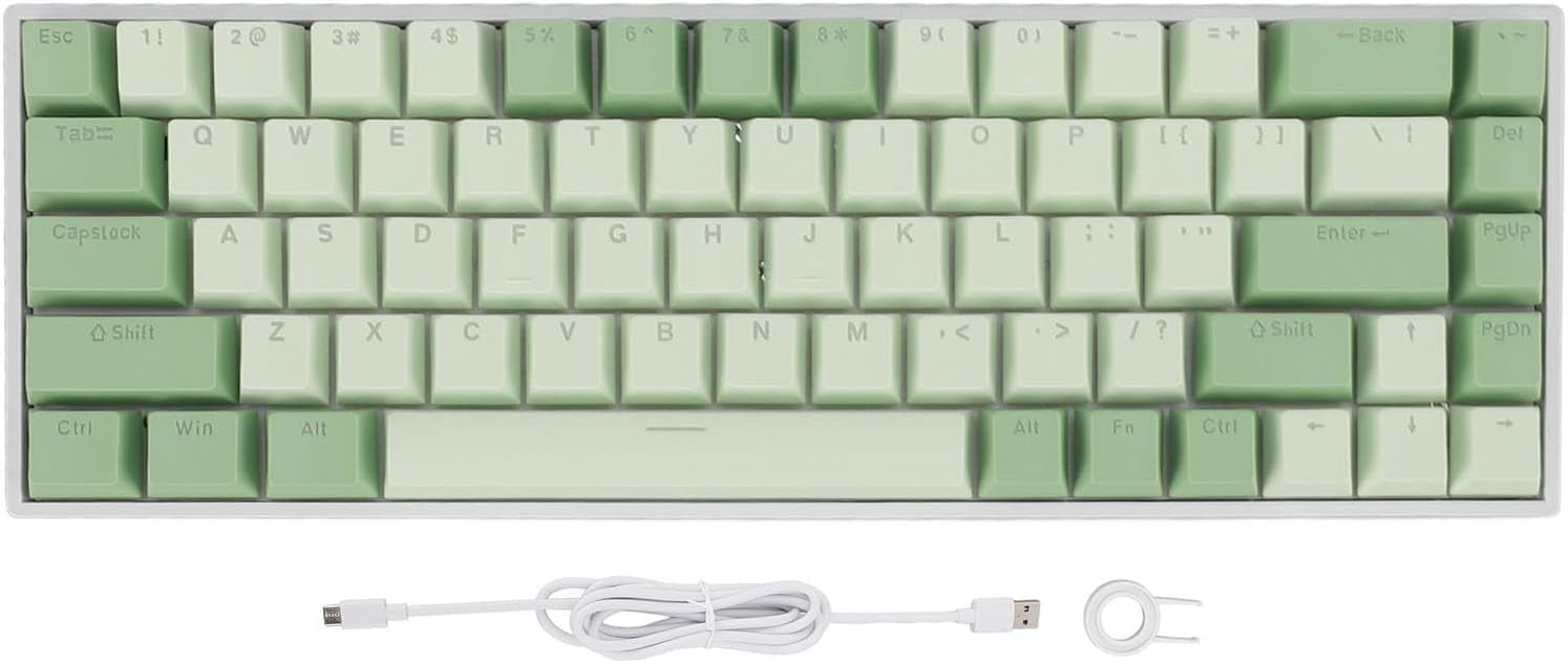 ZHAAGRJ Mechanical Keyboard, 68 Keys 60% Mechanical Keyboard with ...