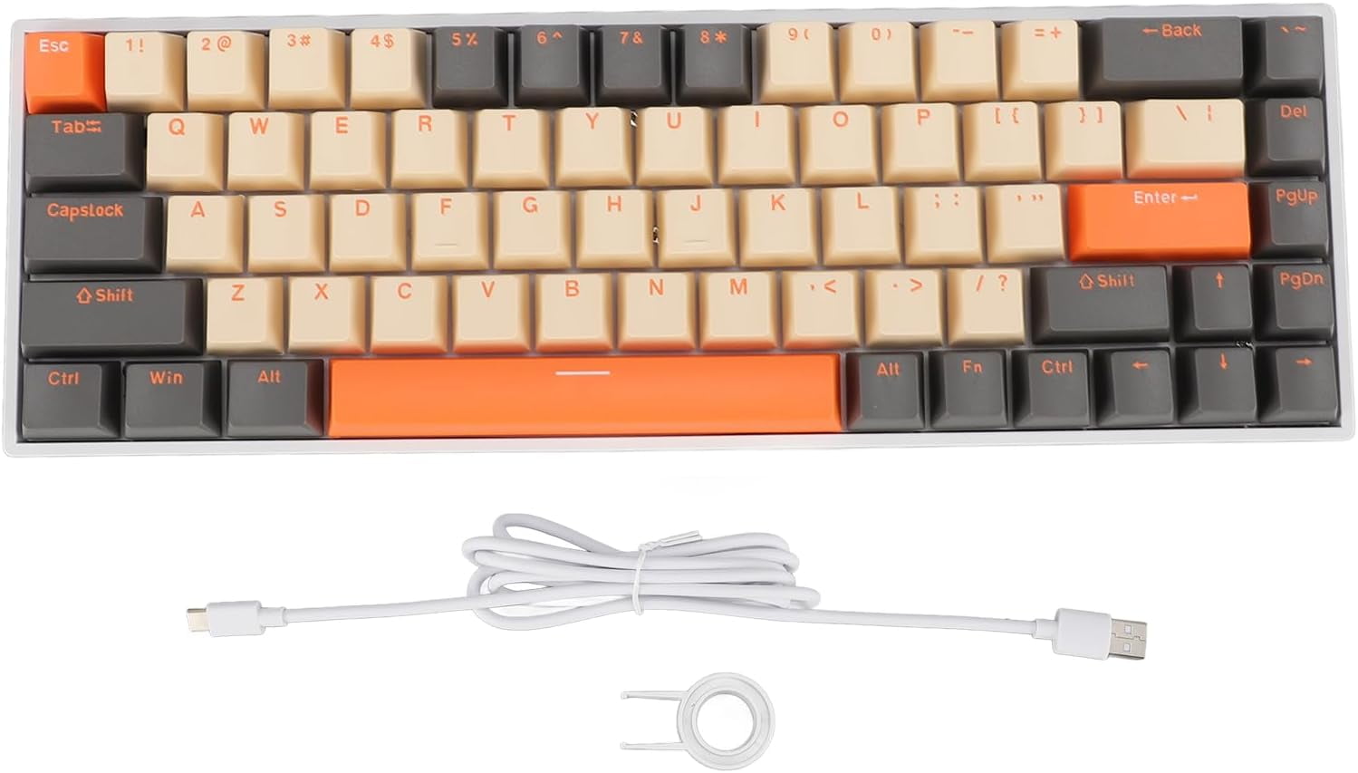 ZHAAGRJ Mechanical Keyboard, USB Wired Gaming Keyboard, RGB Backlit 68 ...