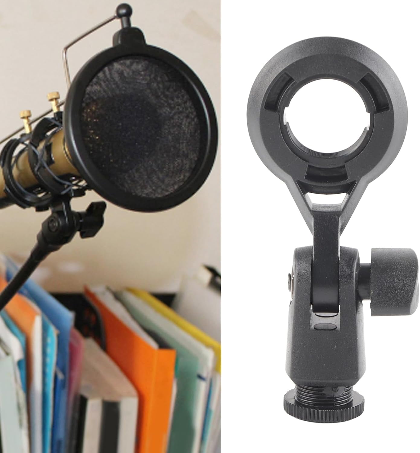ZHAAGRJ Microphone Clip 22mm/0.9in Thread 3/8 Screw Hole 5/8 Screw Hole ...