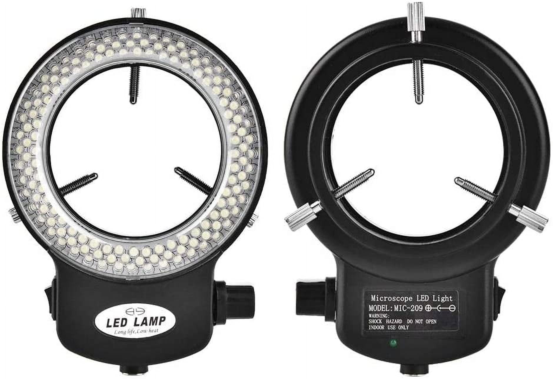 ZHAAGRJ Microscope Ring Light,144 LED Ring Light for Stereo Microscope ...