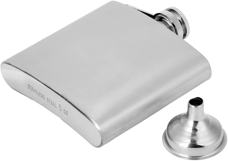 ZHAAGRJ Mini Flask, Portable Stainless Steel Wine Whiskey Flask Elegant ...