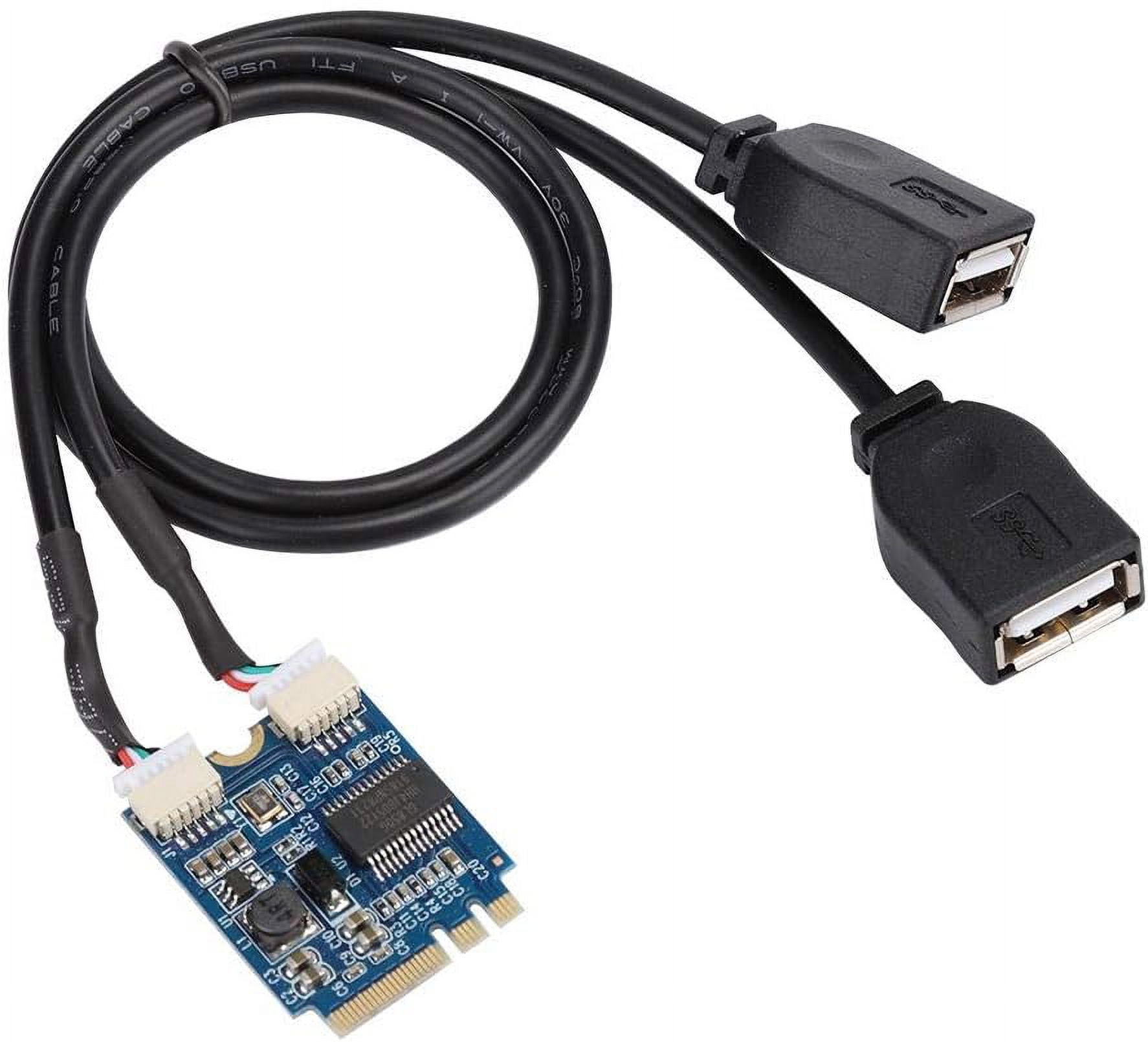 ZHAAGRJ PCI E M.2 NGFF to USB Riser Card Key A E to Double Port USB2.0 ...