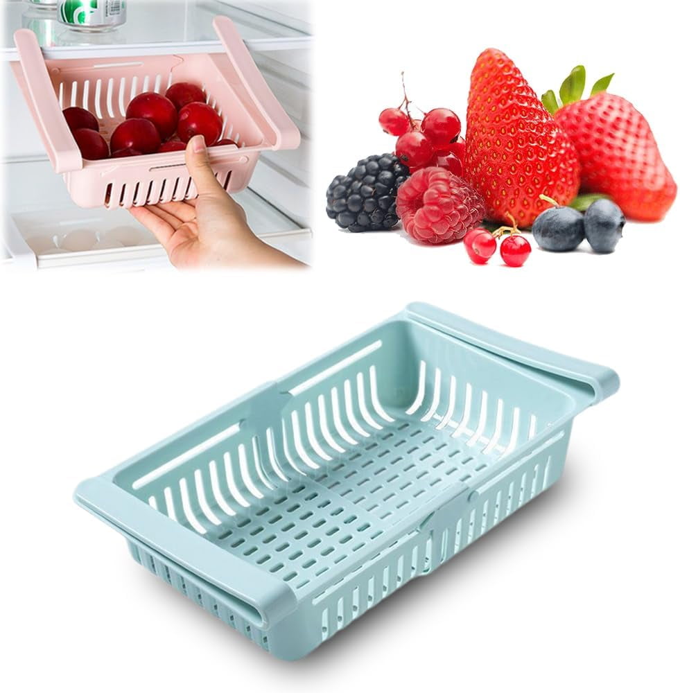ZHAAGRJ Refrigerator Storage Basket Rack, 2025 New Adjustable ...