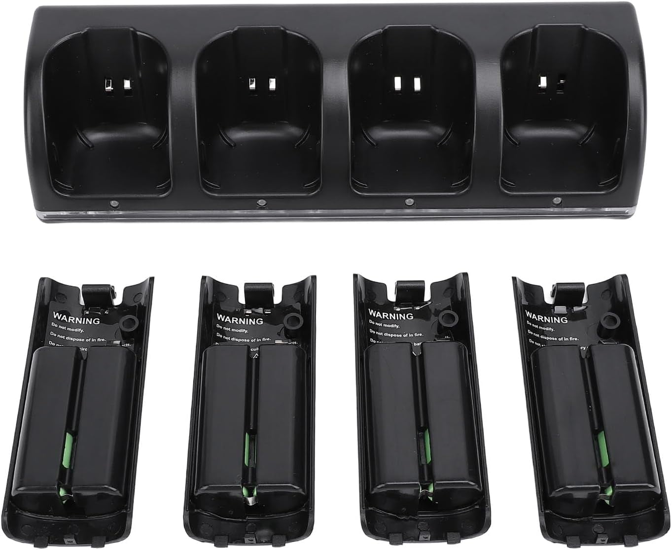 ZHAAGRJ Remote Controller Charger Station for Wii & Wii U, with 4 Pack ...