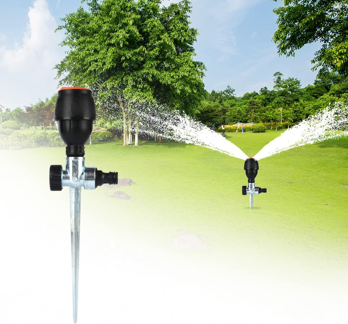 ZHAAGRJ Rotating Tripod Sprinkler, 360 Degree Automatic Rotating ...