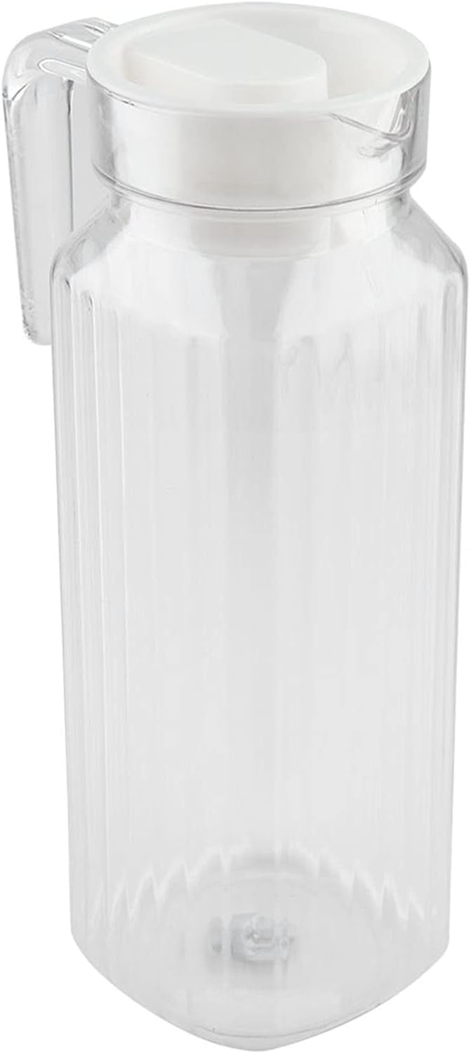 ZHAAGRJ Small Pitcher with Lid, Clear Plastic Water Pitcher Transparent ...