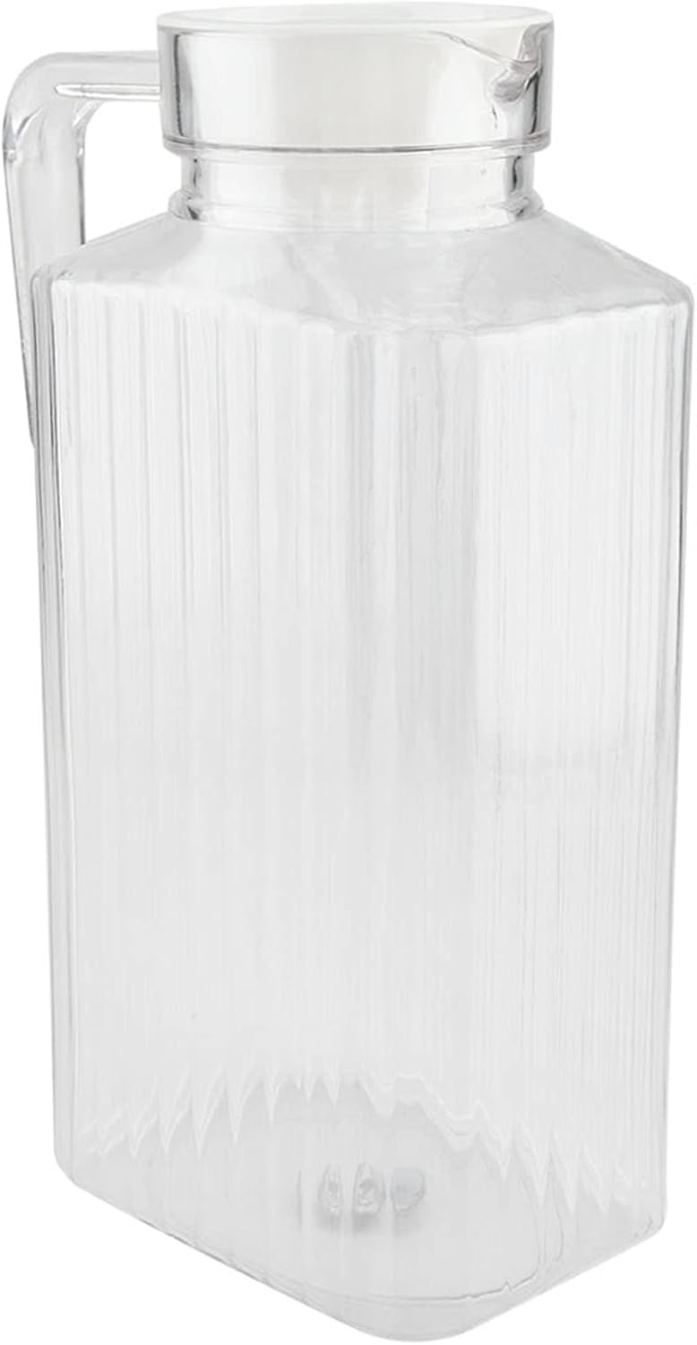 ZHAAGRJ Small Pitcher with Lid, Clear Plastic Water Pitcher Transparent ...