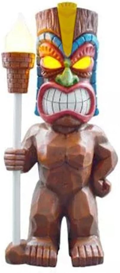 ZHAAGRJ Solar Powered LED Tiki Light Solar Totem Figurine Ornaments LED ...