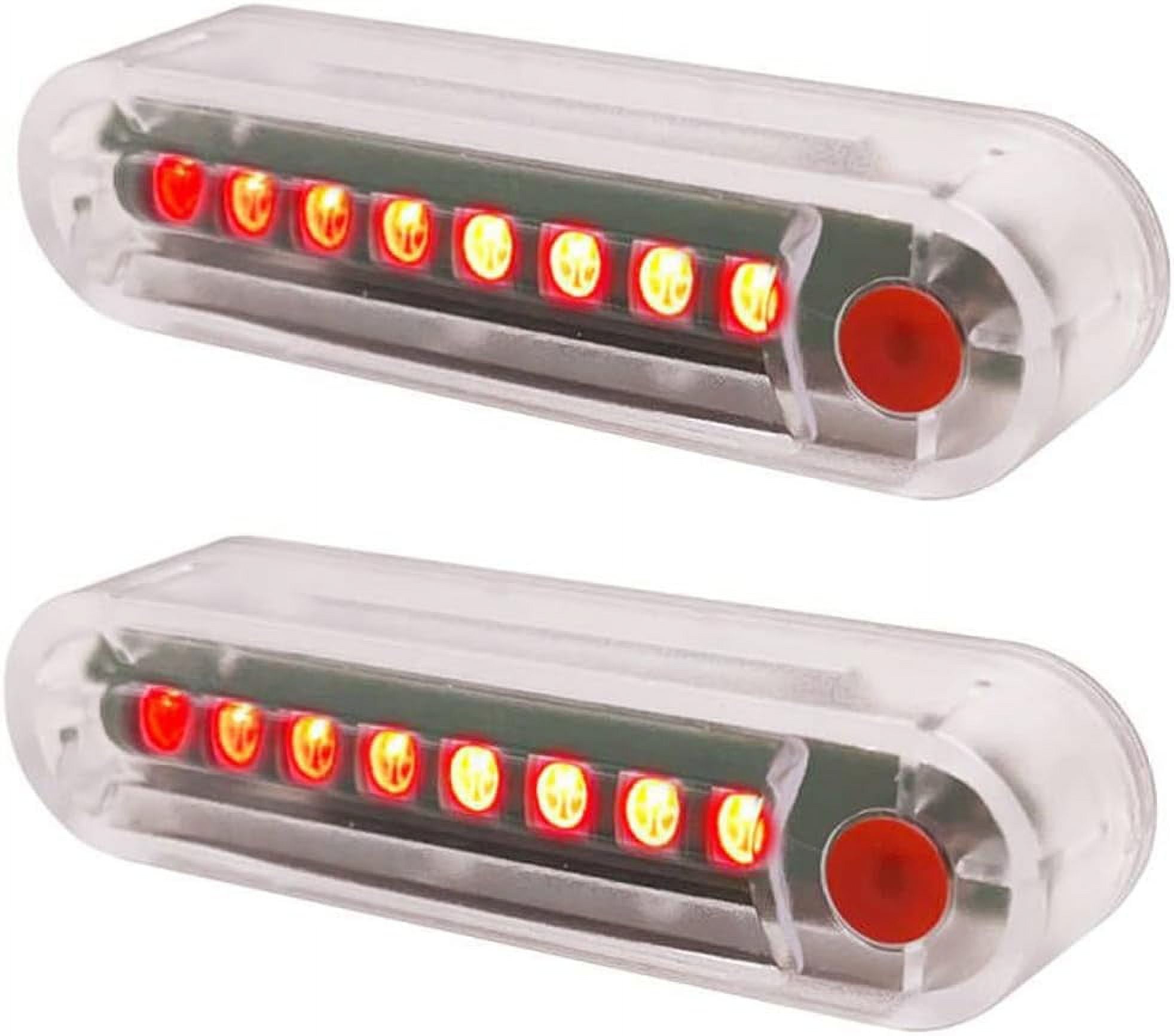 ZHAAGRJ Solar Warning Lights, Waterproof Solar Powered LED Flashing ...