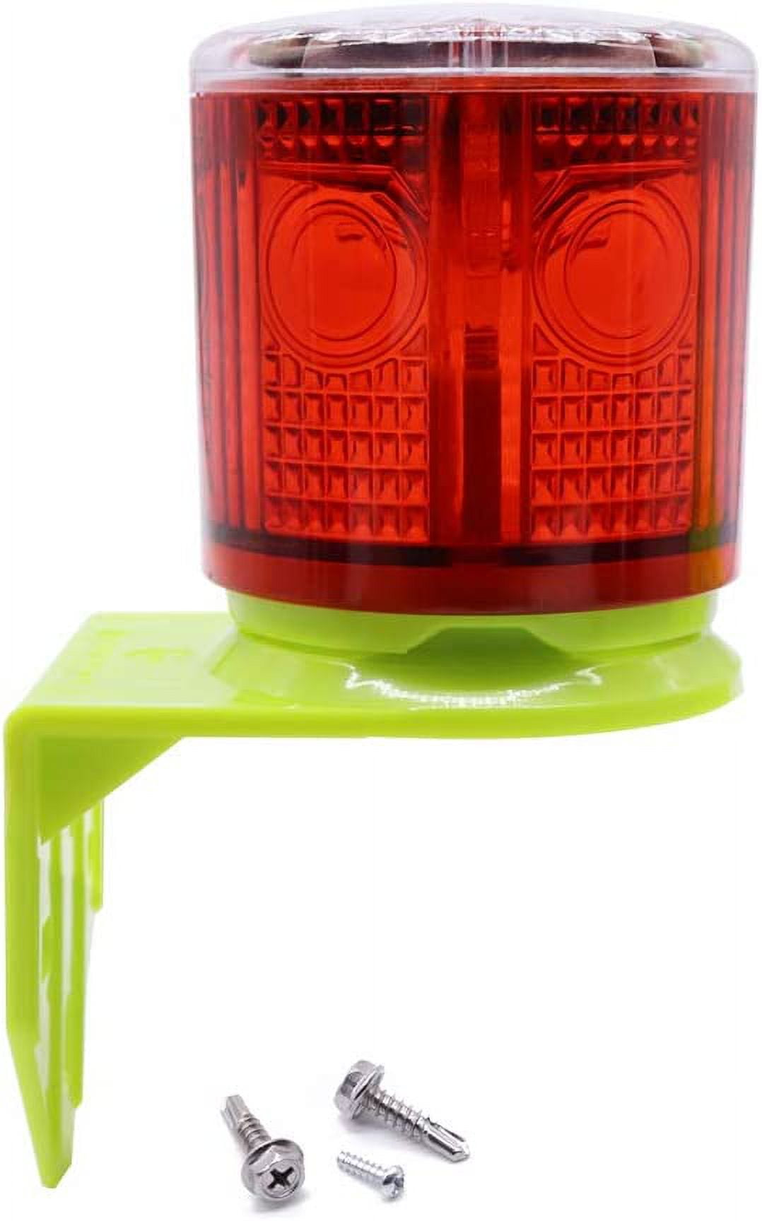 ZHAAGRJ Solar Warning Strobe Light L-Shaped Bracket 360 Degree Outdoor ...