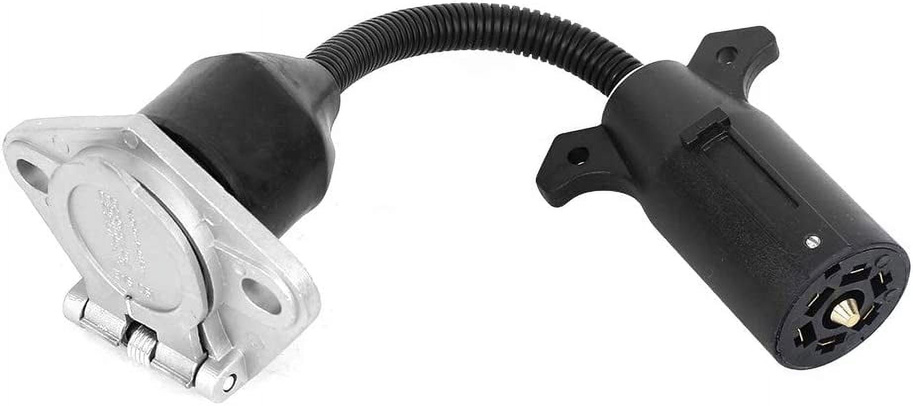 ZHAAGRJ Trailer Adapter Cord 7 Flat Blade to 7 Round Pin Adapter US ...
