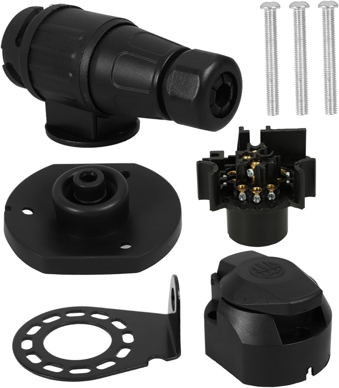 ZHAAGRJ Trailer Connectors Rv Trailer Plug 1 Set 13 Pin Trailer Adapter ...