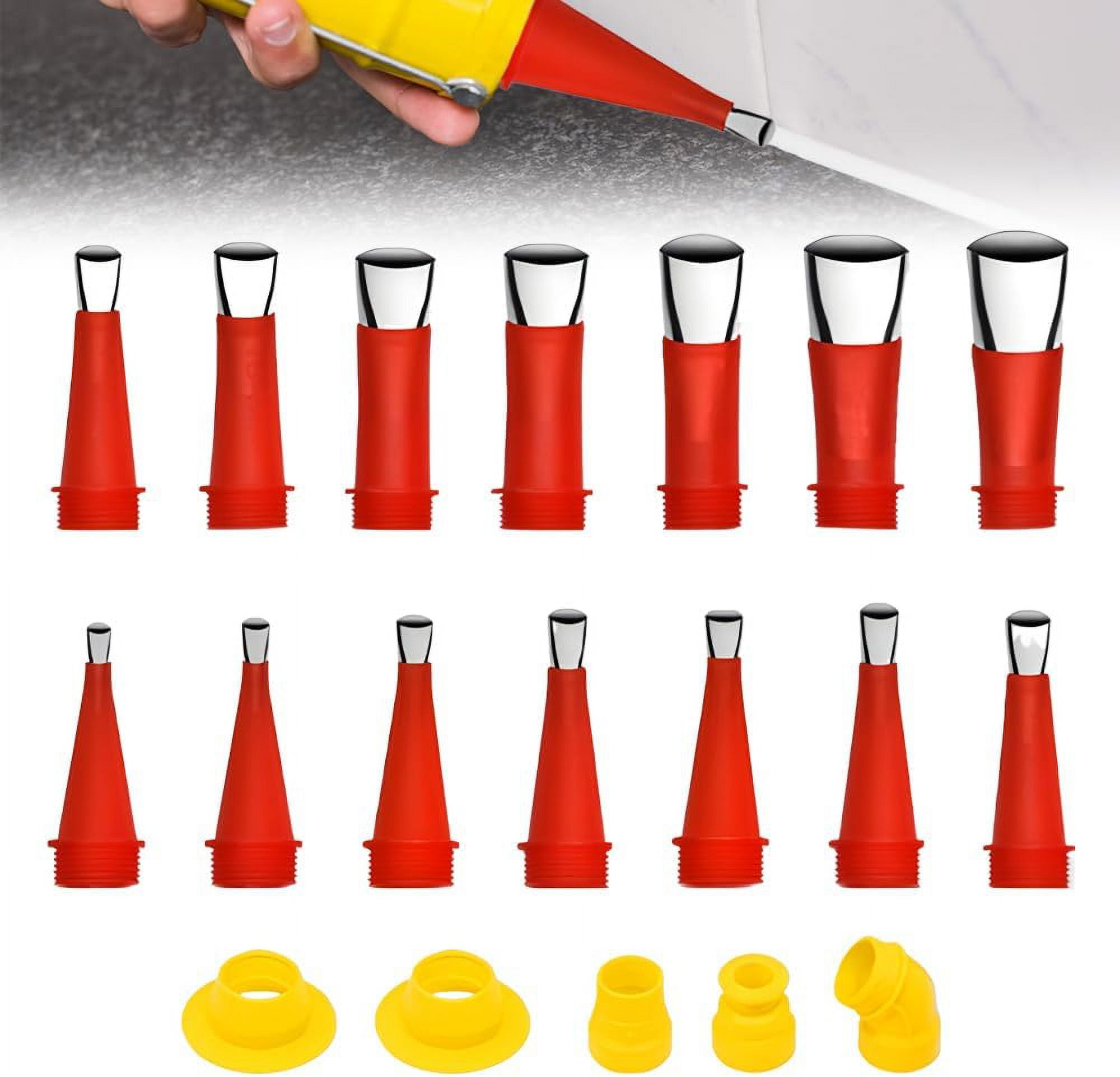 ZHAAGRJ Universal Integrated Rubber Nozzle Tool Kit, Caulking Tool Kit ...