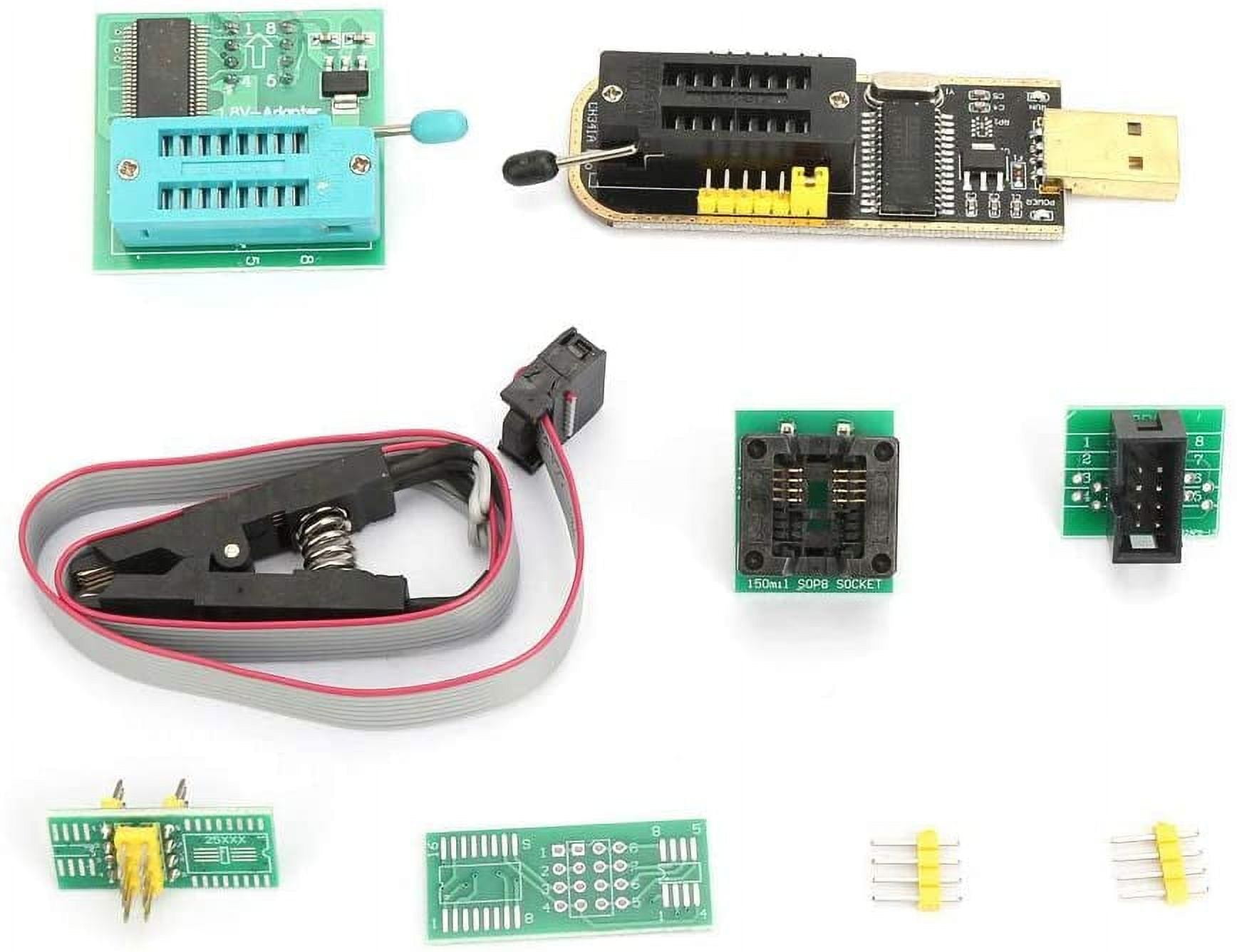 ZHAAGRJ Usb Programmer ch341a, CH341A USB Programmer + SOP8 Test Clip ...