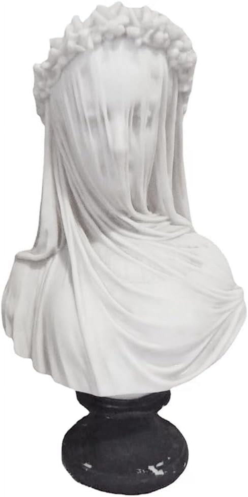 ZHAAGRJ Veiled Maiden Bust Statue Gothic Home Decor Abstract White Resin Sculpture Goddess ...