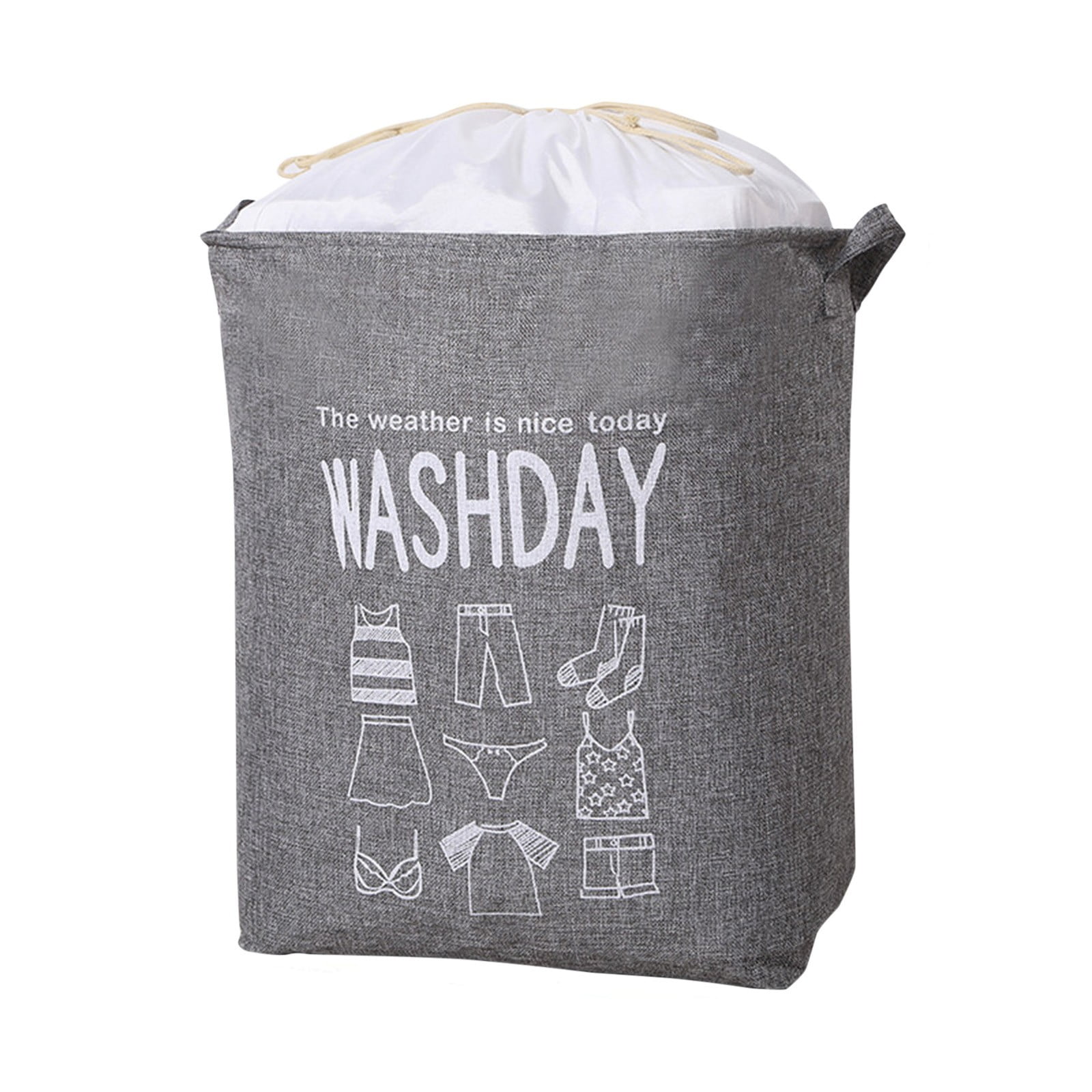 ZHAGHMIN 21 Inches Laundry Basket Storage Container with Lid Handle ...