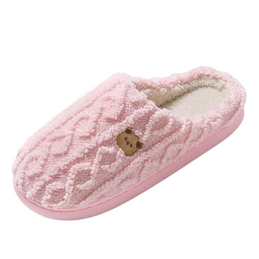 LongBay Women’s Soft Flannel Memory Foam Slippers Slip on House Fuzzy ...