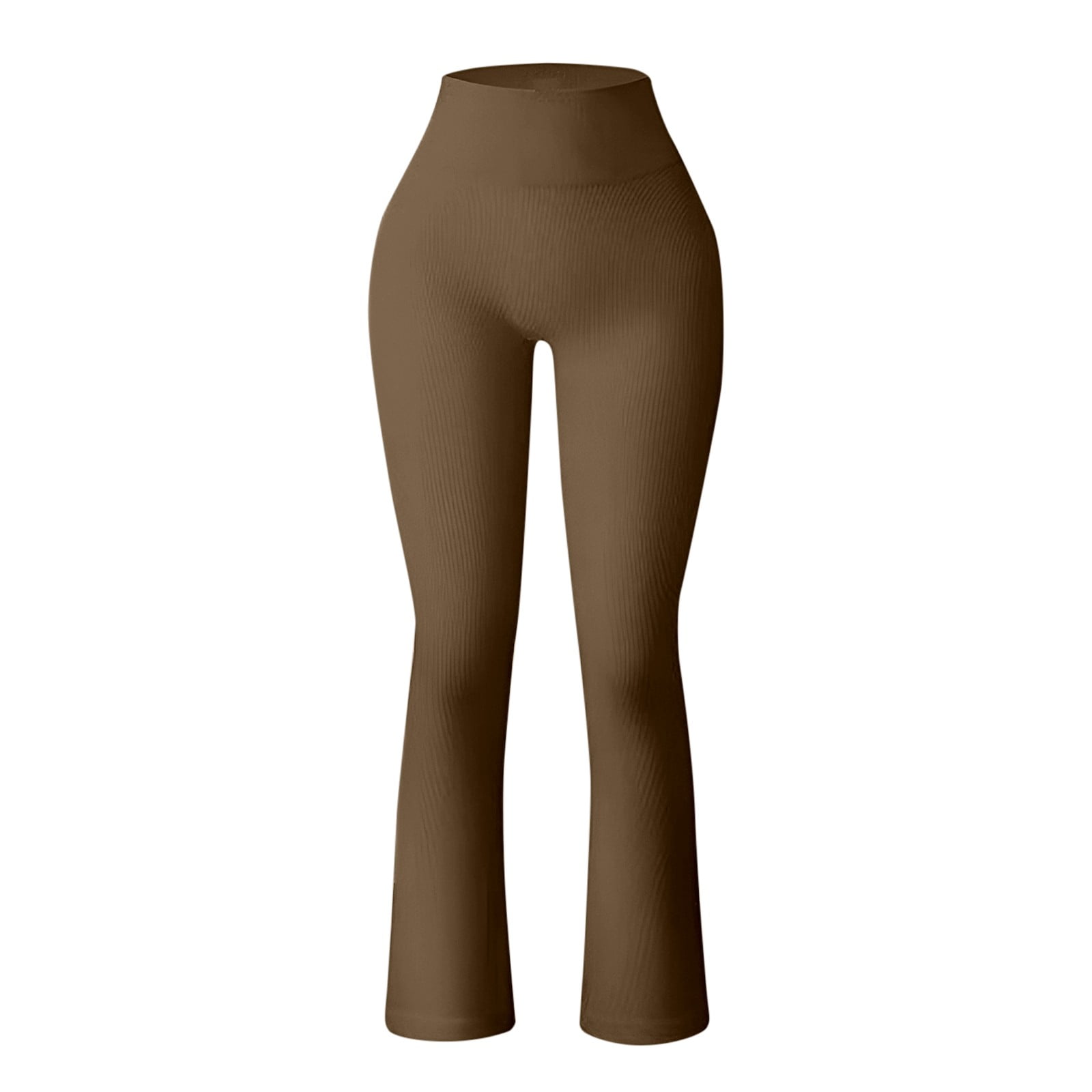 ZHAGHMIN Flare Leggings Yoga Pants for Women Solid Ribbed Seamless ...